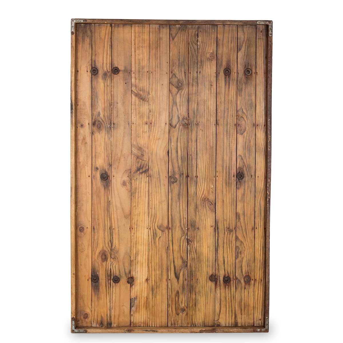 Indoor wood wall paneling.