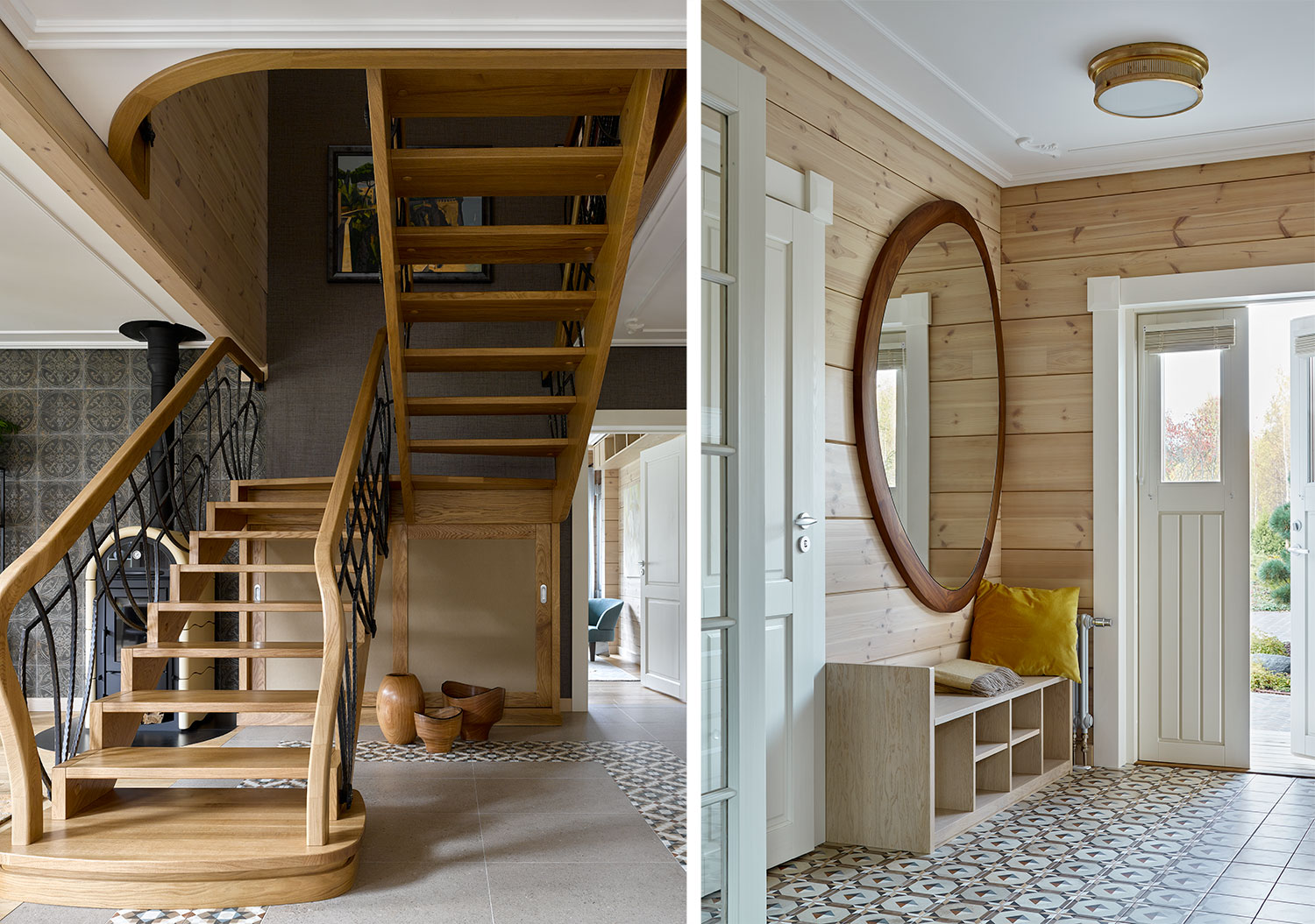 Home interior design in Moscow, tiles by Francisco Segarra.